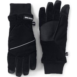 LANDS' END Wasserdichte Handschuhe, Damen, size: regular, Schwarz, Nylon, by Lands' End