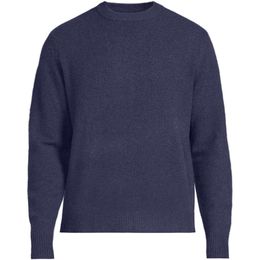 LANDS' END Wool Touch Rundhals-Pullover f&uuml;r Herren, Herren, size: regular, Blau, Wolle/Polyester/Nylon, by Lands' End