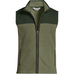 LANDS' END Anyweather Fleece-Weste f&uuml;r Herren, Herren, size: regular, Gr&uuml;n, Polyester, by Lands' End