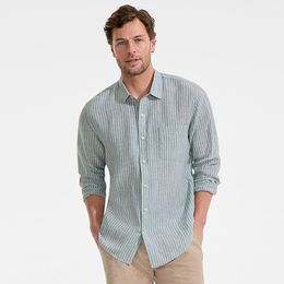 LANDS' END Premium Reinleinen-Hemd f&uuml;r Herren, Herren, size: regular, Zweifarbig, Leinen, by Lands' End