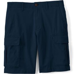 LANDS' END Classic Fit Stretch-Cargoshorts mit Komfortbund f&uuml;r Herren, 26 cm, Herren, size: regular, Blau, Elasthan/Baumwoll-Mischung, by Lands' End