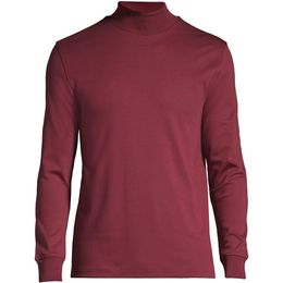 LANDS' END Supima Stehbundshirt f&uuml;r Herren, Classic Fit, Herren, size: regular, Rot, Baumwolle, by Lands' End