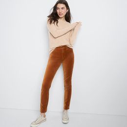 LANDS' END Slim Fit Samthose High Waist f&uuml;r Damen, Damen, size: regular, Braun, Baumwoll-Mischung, by Lands' End