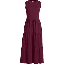 LANDS' END Maxi-Baumwollkleid aus Flammgarn f&uuml;r Damen, Damen, size: regular, Rot, Baumwolle, by Lands' End