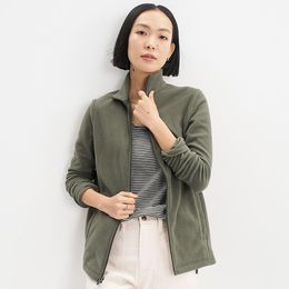 LANDS' END Anyweather Fleece-Jacke in Petite-Gr&ouml;&szlig;e, Damen, size: petite, Gr&uuml;n, Polyester, by Lands' End