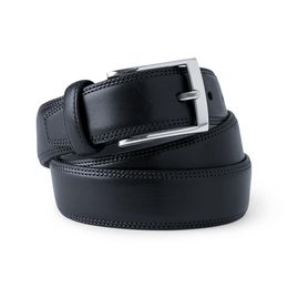 LANDS' END Klassischer G&uuml;rtel aus Handschuh-Leder f&uuml;r Herren, Herren, size: regular, Schwarz, Leder/Messing, by Lands' End
