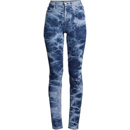 LANDS' END Slim Fit Stretch-Jeans High Waist in Petite-Gr&ouml;&szlig;e, Damen, size: petite, Blau, Elasthan/Baumwoll-Mischung/Polyester-Mischung, by Lands' End