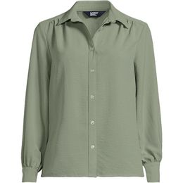 LANDS' END Creaseless Hemdbluse f&uuml;r Damen in Plus-Gr&ouml;&szlig;e, Damen, size: plus, Gr&uuml;n, Polyester, by Lands' End