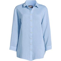 LANDS' END Leichtes, geripptes Strandkleid f&uuml;r Damen, Damen, size: regular, Blau, by Lands' End