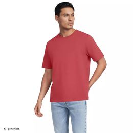 LANDS' END Super-T Kurzarm-Shirt f&uuml;r Herren, Classic Fit, Herren, size: regular, Braun, Baumwolle, by Lands' End