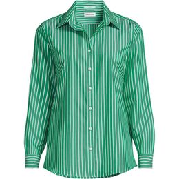 LANDS' END B&uuml;gelfreie Baumwoll-Bluse, Damen, size: regular, Gr&uuml;n, Baumwolle, by Lands' End