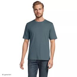 LANDS' END Super-T Kurzarm-Shirt f&uuml;r Herren, Classic Fit, Herren, size: regular, Gr&uuml;n, Baumwolle, by Lands' End