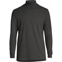LANDS' END Super-T Rollkragenshirt f&uuml;r Herren, Classic Fit, Herren, size: regular, Schwarz, Baumwolle, by Lands' End
