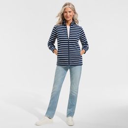 LANDS' END Anyweather&trade; Fleece-Jacke Gemustert f&uuml;r Damen, Damen, size: regular, Blau, Polyester, by Lands' End