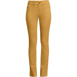 LANDS' END Straight Fit Cordhose Mid Waist f&uuml;r Damen in Plus-Gr&ouml;&szlig;e, Damen, size: plus, Gelb, Baumwoll-Mischung, by Lands' End