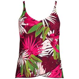 LANDS' END Tankinitop mit Tulpensaum chlorresistent f&uuml;r Damen, Damen, size: regular, Rot, Nylon-Mischung, by Lands' End
