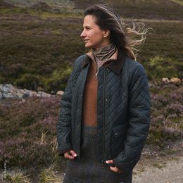 LANDS' END Gesteppte Wachsjacke aus Baumwolle f&uuml;r Damen, Damen, size: regular, Gr&uuml;n, Baumwoll-Mischung/Polyester-Mischung, by Lands' End