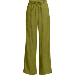 LANDS' END Weite Premium Reinleinen-Schlupfhose f&uuml;r Damen in Plus-Gr&ouml;&szlig;e, Damen, size: plus, Gr&uuml;n, Leinen, by Lands' End