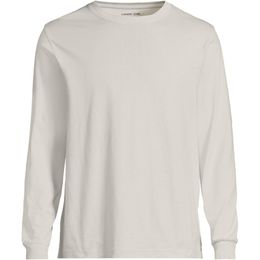 LANDS' END Super-T Langarm-Shirt f&uuml;r Herren, Classic Fit, Herren, size: regular, Beige, Baumwolle, by Lands' End