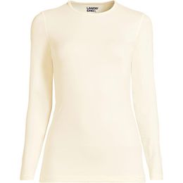 LANDS' END Stretch-THERMASKIN-Oberteil mit Rundhalsausschnitt f&uuml;r Damen in Plus-Gr&ouml;&szlig;e, Damen, size: plus, Elfenbein, Elasthan/Polyester-Mischung, by Lands' End
