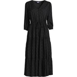 Midikleid mit Stufenrock f&uuml;r Damen, Damen, size: regular, Schwarz, by Lands' End