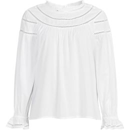 LANDS' END Voile-Bluse aus Baumwollmix f&uuml;r Damen, Damen, size: regular, Wei&szlig;, Baumwoll-Mischung/Viskose-Mischung/Baumwolle Modal, by Lands' End