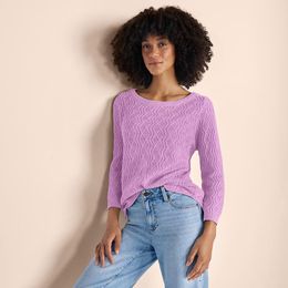 LANDS' END Pullover aus Leinenmix f&uuml;r Damen in Petite-Gr&ouml;&szlig;e, Damen, size: petite, Lila, Baumwolle/Leinen/Baumwoll-Mischung, by Lands' End