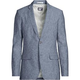 LANDS' END Sakko aus Leinenmix f&uuml;r Herren, Herren, size: regular, Blau, Leinen/Viskose/Baumwoll-Mischung, by Lands' End