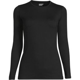 LANDS' END Stretch-THERMASKIN-Oberteil mit Rundhalsausschnitt f&uuml;r Damen in Plus-Gr&ouml;&szlig;e, Damen, size: plus, Schwarz, Elasthan/Polyester-Mischung, by Lands' End