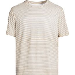 LANDS' END Supima Kurzarm-Shirt mit Rundhalsausschnitt f&uuml;r Herren, Herren, size: regular, Elfenbein, Baumwolle, by Lands' End