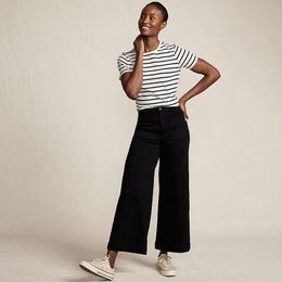LANDS' END Schwarze Culotte-Jeans High Waist f&uuml;r Damen, Damen, size: regular, Schwarz, Elasthan/Baumwoll-Mischung/Polyester-Mischung, by Lands' End