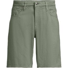 LANDS' END Soft Comfort Jeans-Shorts im Leinenmix, Herren, size: regular, Gr&uuml;n, Baumwolle/Leinen/Baumwoll-Mischung, by Lands' End