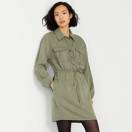 LANDS' END Utility-Kleid f&uuml;r Damen, Damen, size: regular, Gr&uuml;n, Baumwolle/Lyocell (Viskose), by Lands' End