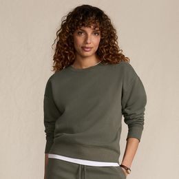 LANDS' END Sweatshirt SERIOUS SWEATS f&uuml;r Damen, Damen, size: regular, Gr&uuml;n, Elasthan/Baumwoll-Mischung/Polyester-Mischung, by Lands' End