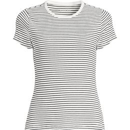 LANDS' END Rippshirt mit kurzen &Auml;rmeln f&uuml;r Damen in Plus-Gr&ouml;&szlig;e, Damen, size: plus, Elfenbein, Elasthan/Baumwoll-Mischung, by Lands' End