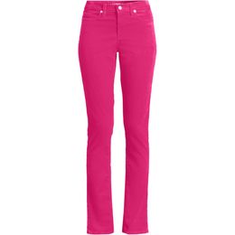 LANDS' END Straight Fit Cordhose Mid Waist f&uuml;r Damen in Petite-Gr&ouml;&szlig;e, Damen, size: petite, Rot, Baumwoll-Mischung, by Lands' End