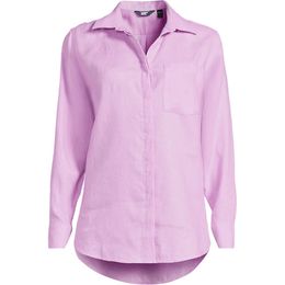 LANDS' END Premium Reinleinen-Bluse f&uuml;r Damen in Petite-Gr&ouml;&szlig;e, Damen, size: petite, Lila, Leinen, by Lands' End