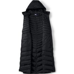 LANDS' END Ultraleichter Maxi-Daunenmantel mit Kapuze WANDERWEIGHT f&uuml;r Damen in Petite-Gr&ouml;&szlig;e, Damen, size: petite, Schwarz, Nylon/Daunen, by Lands' End