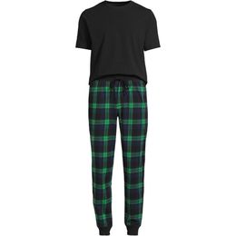 LANDS' END Pyjama-Set aus Baumwoll-Jersey f&uuml;r Herren, Herren, size: regular, Gr&uuml;n, Baumwoll-Mischung, by Lands' End