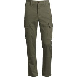 Cargo-Chino mit Stretch f&uuml;r Herren, Straight Fit, Herren, size: regular, Gr&uuml;n, by Lands' End