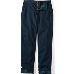 LANDS' END Gef&uuml;tterte Chino mit Komfortbund f&uuml;r Herren, Herren, size: regular, Blau, Elasthan/Baumwoll-Mischung, by Lands' End