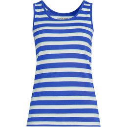 LANDS' END Baumwoll-Top f&uuml;r Damen, Damen, size: regular, Blau, Baumwolle, by Lands' End