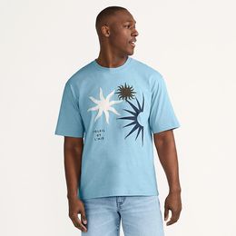 T-Shirt mit Grafik-Applikation f&uuml;r Herren, Herren, size: regular, Blau, Baumwolle, by Lands' End