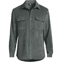 LANDS' END Cord-Hemd f&uuml;r Herren, Herren, size: regular, Grau, by Lands' End