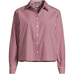 LANDS' END Kurze, b&uuml;gelfreie Hemdbluse f&uuml;r Damen, Damen, size: regular, Orange, Baumwolle, by Lands' End