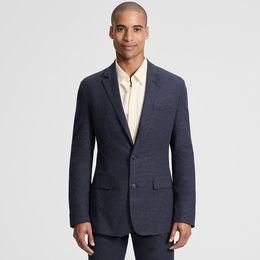 LANDS' END Classic Fit Blazer aus Leinenmix f&uuml;r Herren, Herren, size: regular, Blau, Leinen/Baumwoll-Mischung/Viskose-Mischung, by Lands' End