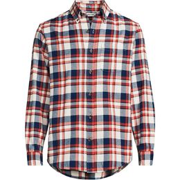 LANDS' END Flanellhemd Flagship, Classic Fit f&uuml;r Herren in Tall-Gr&ouml;&szlig;e, Herren, size: tall, Blau, Baumwolle/Baumwoll-Mischung/Polyester-Mischung, by Lands' End