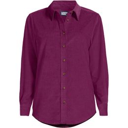 LANDS' END Feincord-Hemdbluse f&uuml;r Damen in Petite-Gr&ouml;&szlig;e, Damen, size: petite, Lila, Baumwolle, by Lands' End
