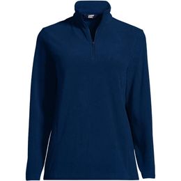 LANDS' END Anyweather Fleece-Pullover mit Rei&szlig;verschluss f&uuml;r Damen in Plus-Gr&ouml;&szlig;e, Damen, size: plus, Blau, Polyester, by Lands' End