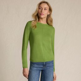 LANDS' END Merino-Pullover f&uuml;r Damen, Damen, size: regular, Gr&uuml;n, Wolle, by Lands' End